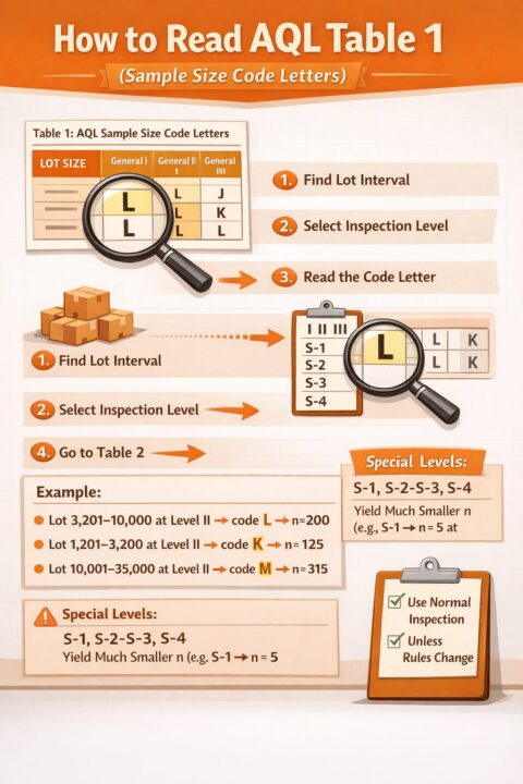 Acceptable Quality Limit: Definition, Charts, Tables & Examples - QCADVISOR